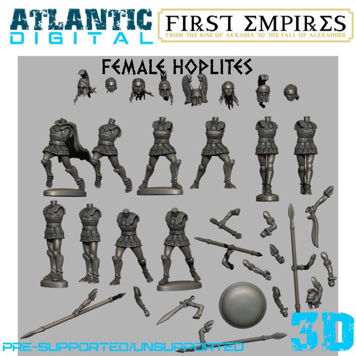 Female Hoplites - High quality and detailed 3d print historical ...