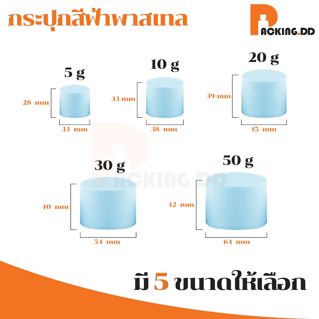 🧴 ถูกที่สุด PACKING.DD🧴CG1 กระปุกครีม ตลับใส่ครีม 5/10/15/20/30 G ...