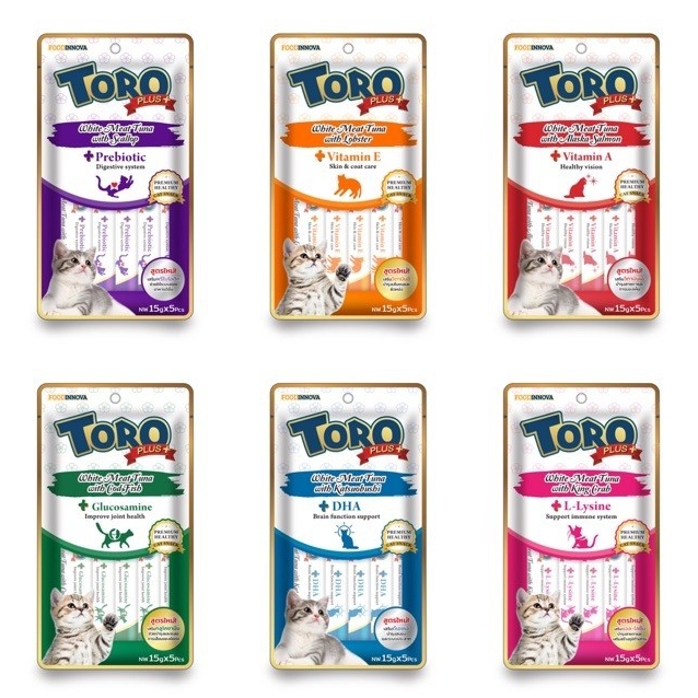 TORO Plus creamy treat&Vitamin โทโร่พลัส ขนมแมวเลีย สูตรใหม่ผสมวิตามิน ...