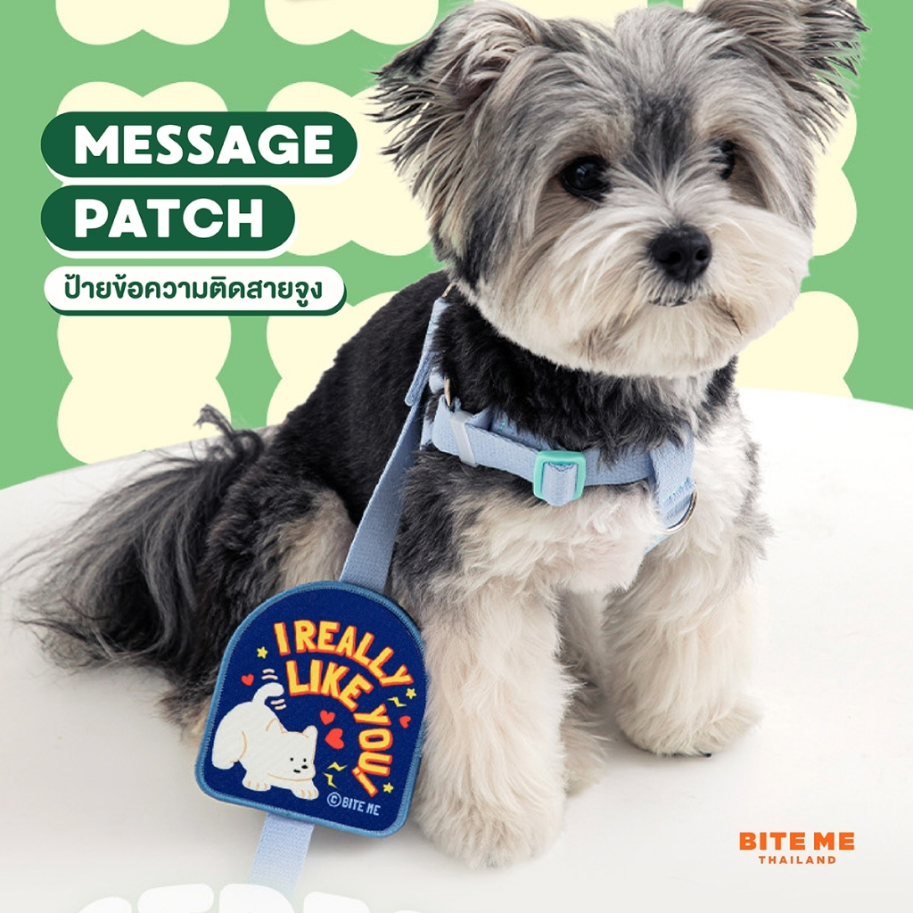 Bite Me Message Patch (5 types) แผ่นป้ายบอกสถานะของสัตว์เลี้ยง นำเข้า ...