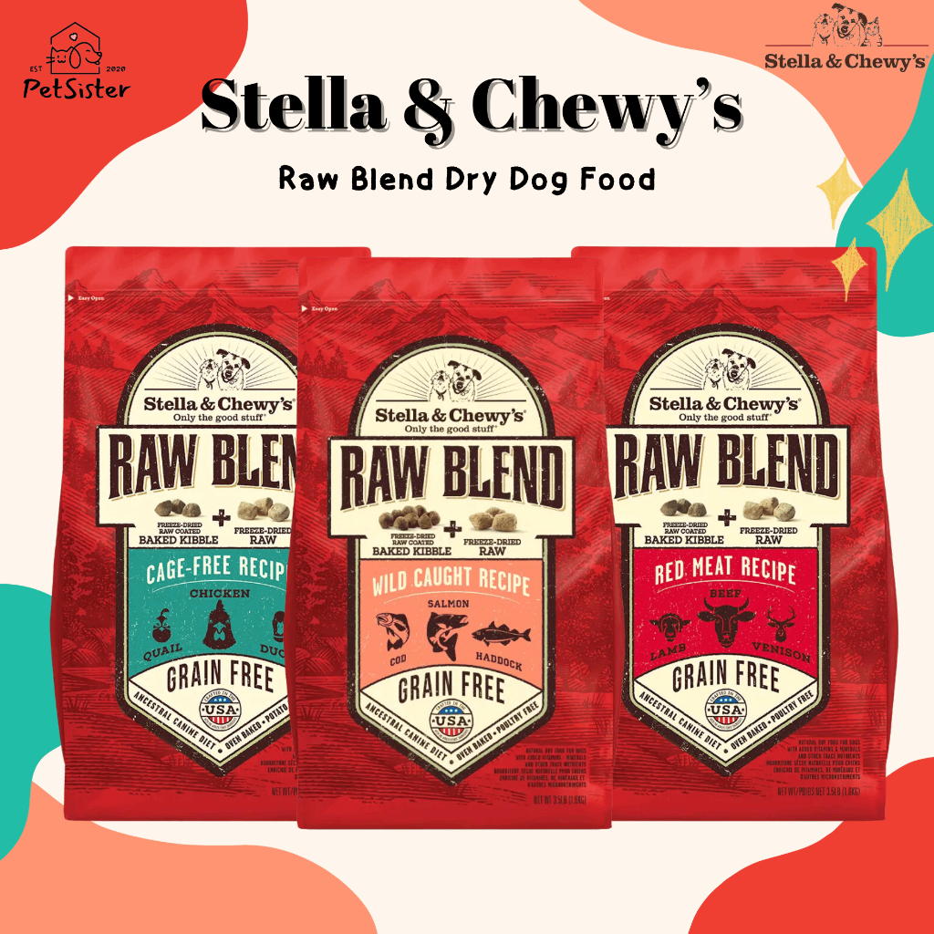 🐶 Stella&Chewy's Raw Blend Kibble อาหารสุนัขเกรดพรีเมี่ยม x Petsister ...