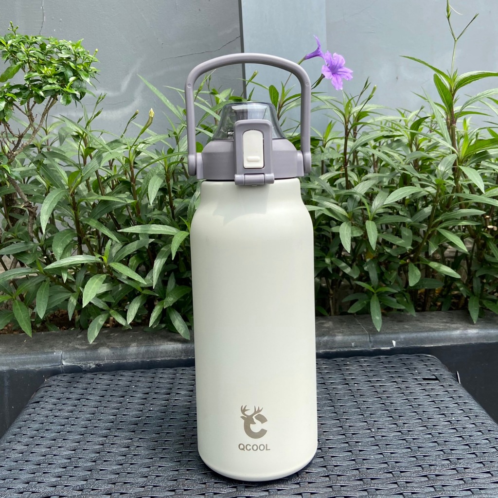 (พร้อมส่ง) Qcool กระติกน้ำ ขวดน้ำ 1.7 ลิตร แท้งค์สแตนเลส 316 เก็บความร้อนเเละเย็น | Shopee Thailand
