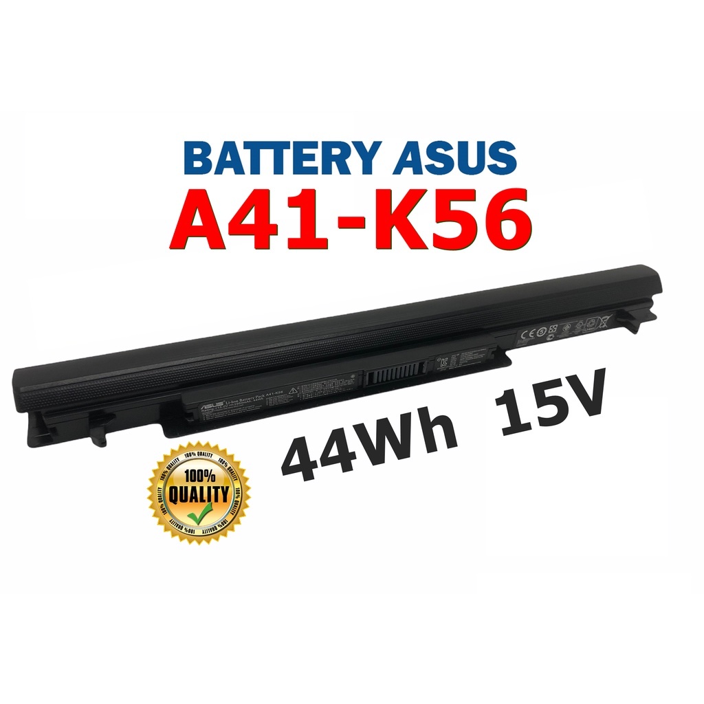 ASUS แบตเตอรี่ A41-K56 ของแท้ (สำหรับ A56 A46 K56 K56C K56CA K56CM K46 ...