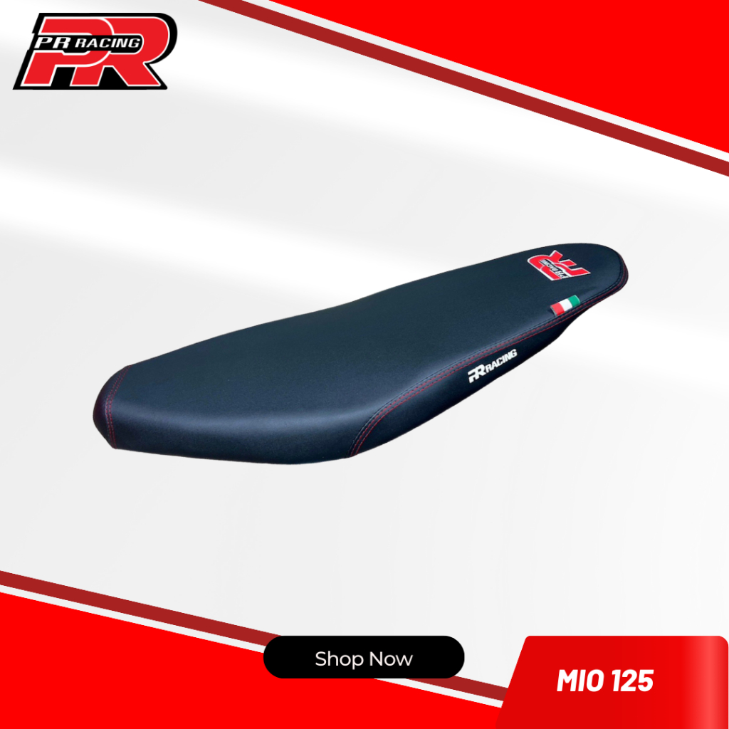เบาะมอเตอร์ไซค์ เบาะปาด Mio 125 สีดำ โลโก้ PR | Shopee Thailand