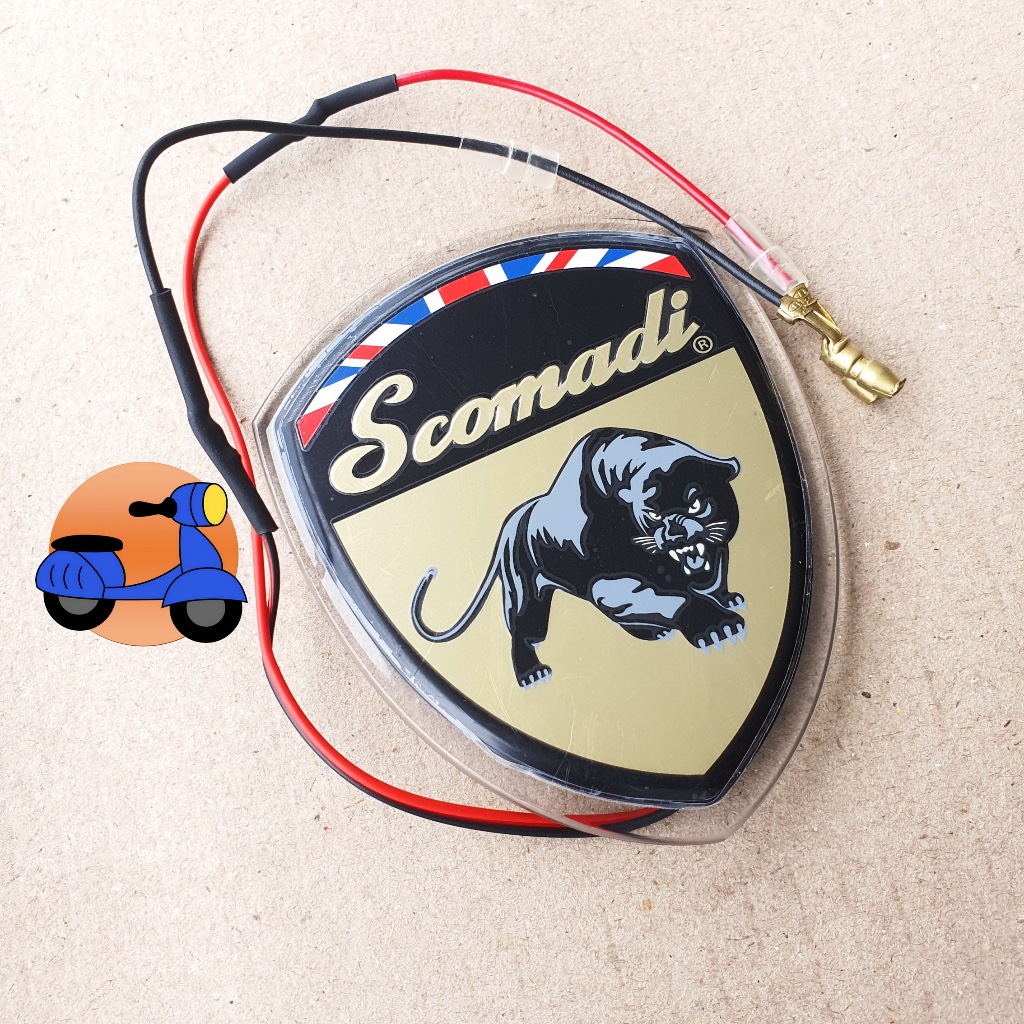 สติ๊กเกอร์เสือมีไฟ ติดบังลมหน้า Sticker Scomadi มีไฟ สำหรับ Scomadi ...