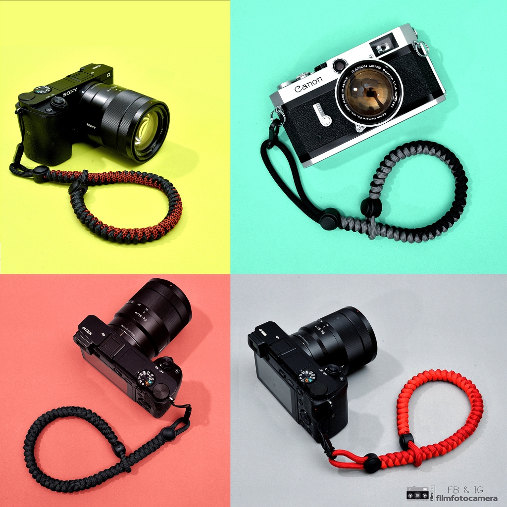 สายคล้องกล้องแบบคล้องมือ เชือกถักพาราคอต (Paracord) ปลายสาย มีให้เลือก ...