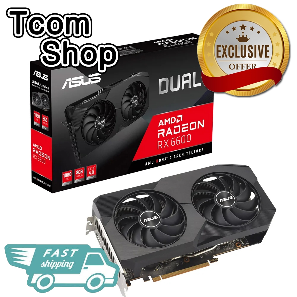 (สินค้ามือ1)VGA ASUS RADEON RX 6600 DUAL 8G V2 - 8GB GDDR6 ประกัน 3 ปี ...