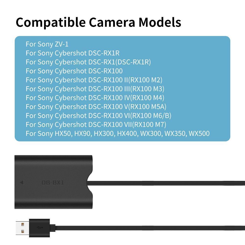 NP BX1 Dummy Battery (แบตกระสือ) สำหรับกล้อง sony zv1 zv1f rx100 mk1-7 ...