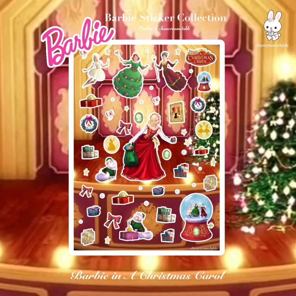 Barbie Sticker Collection สติ๊กเกอร์บาร์บี้ (Barbie in A Christmas ...
