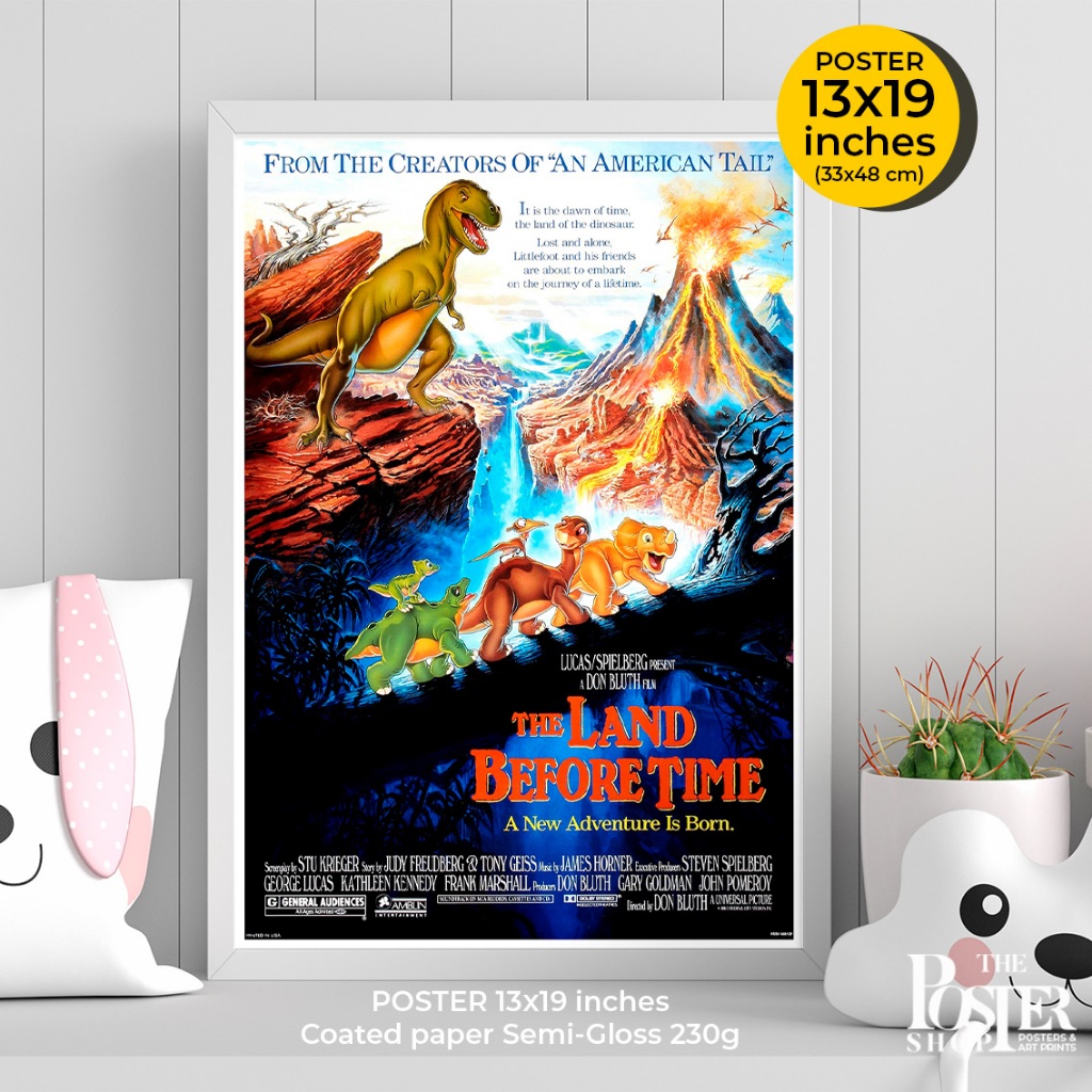 The Land Before Time Poster (1988) ญาติไดโนเสาร์เจ้าเล่ห์ ภาพขนาด 33X48 ...
