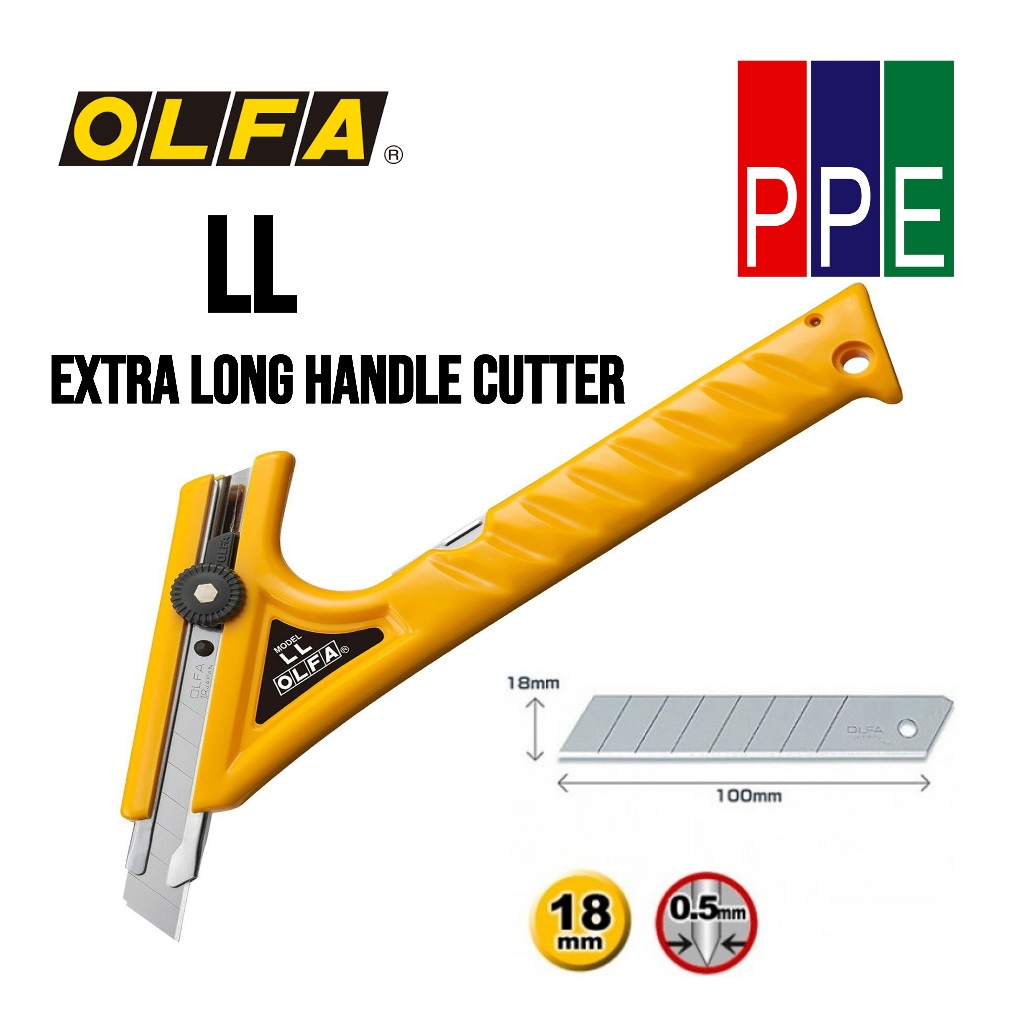 LL [OLFA] มีดคัตเตอร์ด้ามยาวพิเศษ 18mm. Extra Long handle cutter | Shopee Thailand