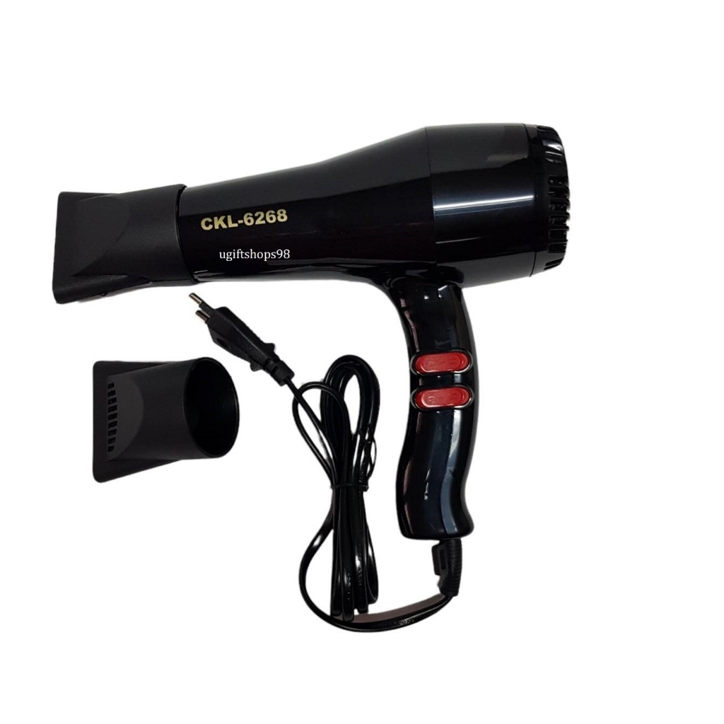 ไดร์เป่าผมCKL-6268 Hair Dryer CKL-6268 ขนาด1200 watt ปรับความร้อนและแรงลมได้ ของแท้มีมอก. ...