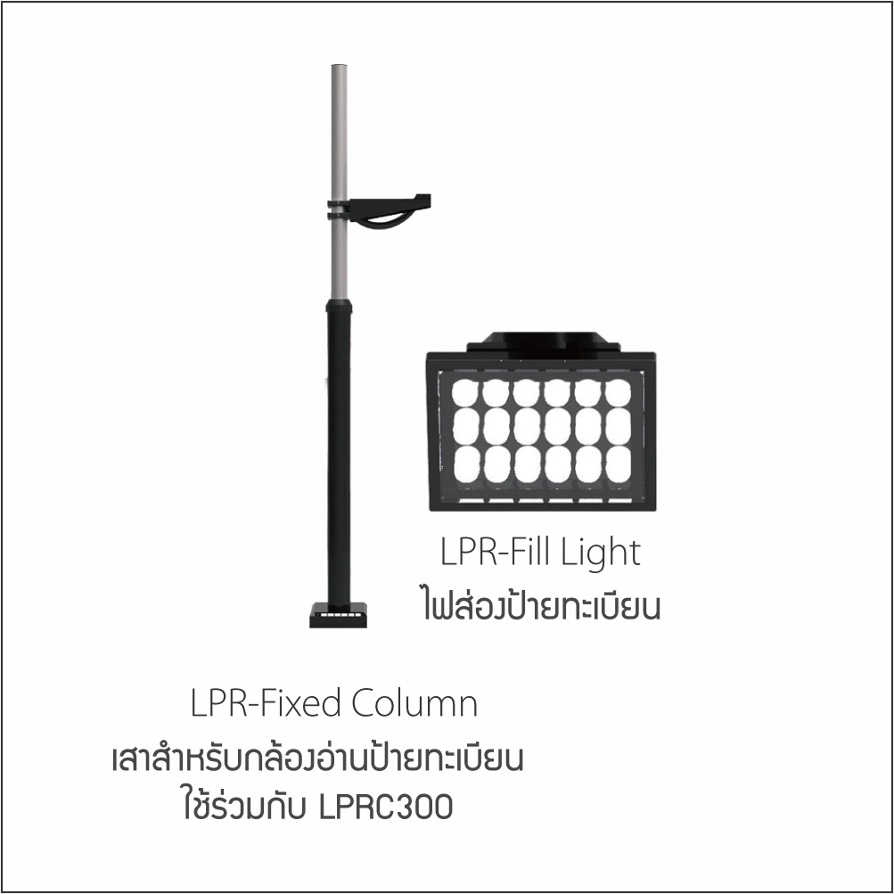 ZKTeco LPRC300 กล้องอ่านป้ายทะเบียนรถยนต์ License Plate Recognition ...