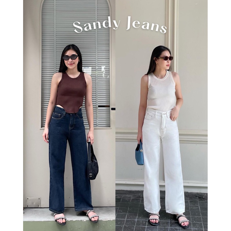 PS.KLOSET | SANDY JEANS กางเกงยีนส์ทรงกระบอก | Shopee Thailand