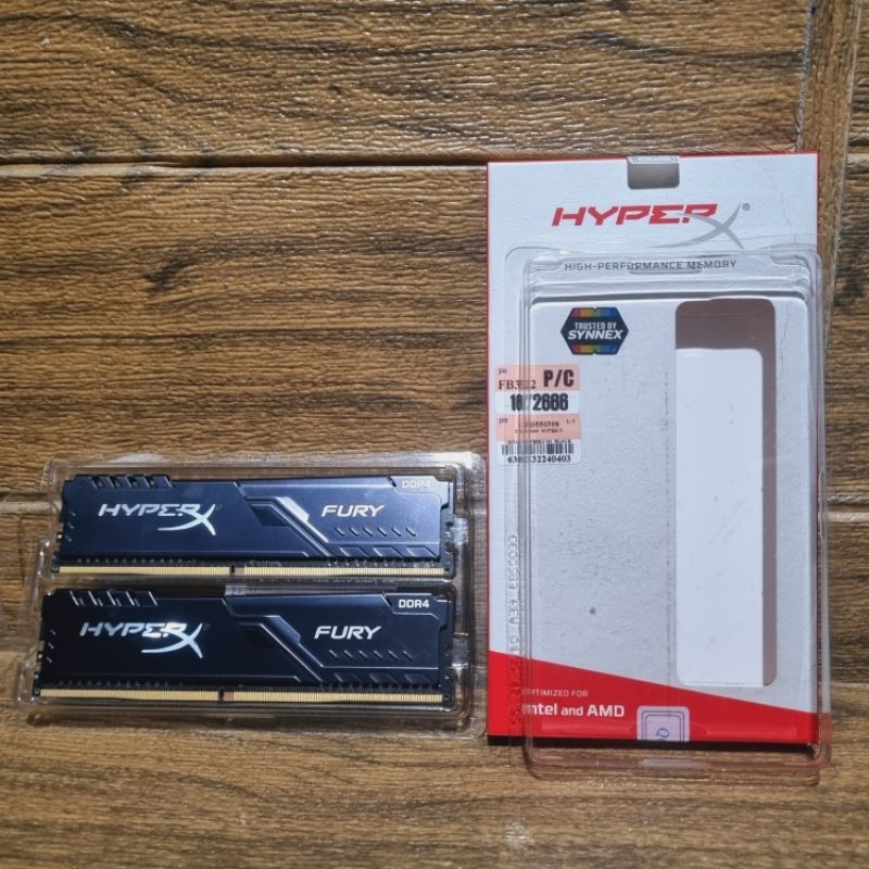 แรมพีซี RAM DDR4 HYPER X FURY 16GB 8x2 BUS 2666 มือ2 (สีดำ) ประกัน JIB ...
