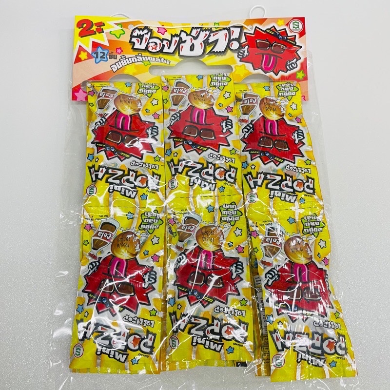 ค่าส่งถูกมากกก ป๊อปซ่า มินิ Popza Mini อมยิ้มกลิ่นผลไม้ 7g. จุ 12 ซอง ...