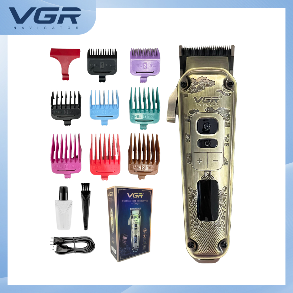 VGR ปัตตาเลี่ยนตัดผมไร้สาย รุ่น V-005 ดีไซน์คลาสสิค ใบมีดอย่างดี ตัว clipper เน้นตัดผม | Shopee ...