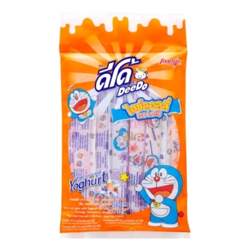 Deedo Ice Lolly น้ำผลไม้ผสมโยเกิร์ต (ตราดีโด้)(45มลX12หลอด) | Shopee ...