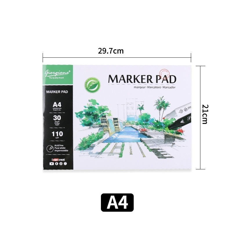 marker pen drawing book 30 Sheet A3/A4/A5 Professional Marker Paper ...