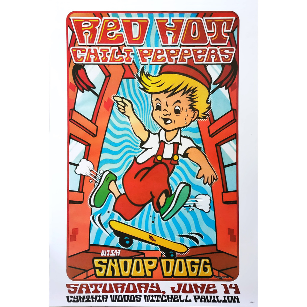 โปสเตอร์ กราฟฟิก วง ดนตรี ร็อก Red Hot Chili Peppers & Snoop Dogg 2003 ...