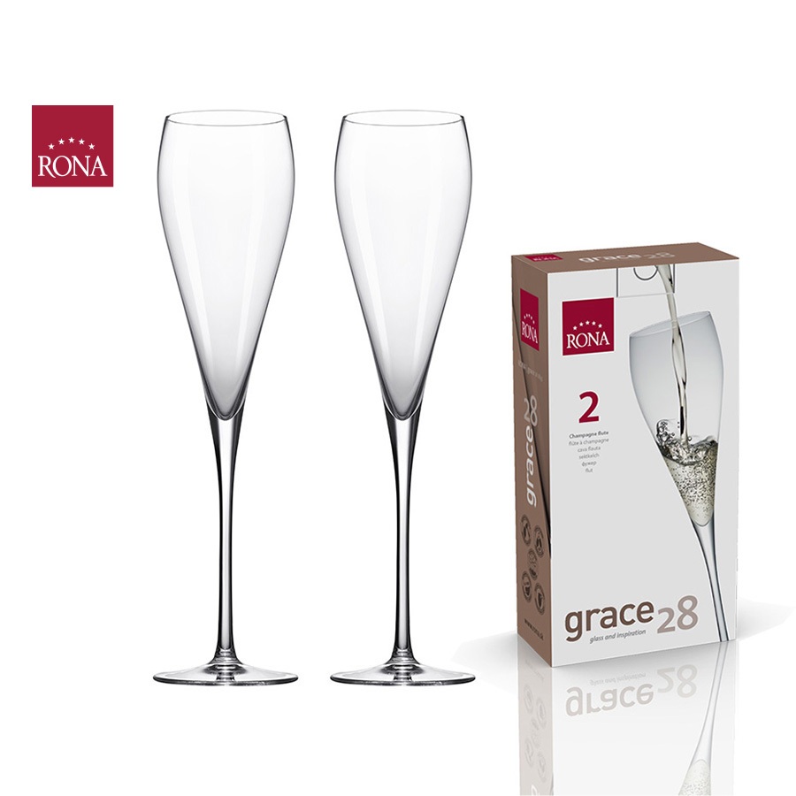 แก้วแชมเปญ Rona Grace Champagne Flute 280 ml | Shopee Thailand
