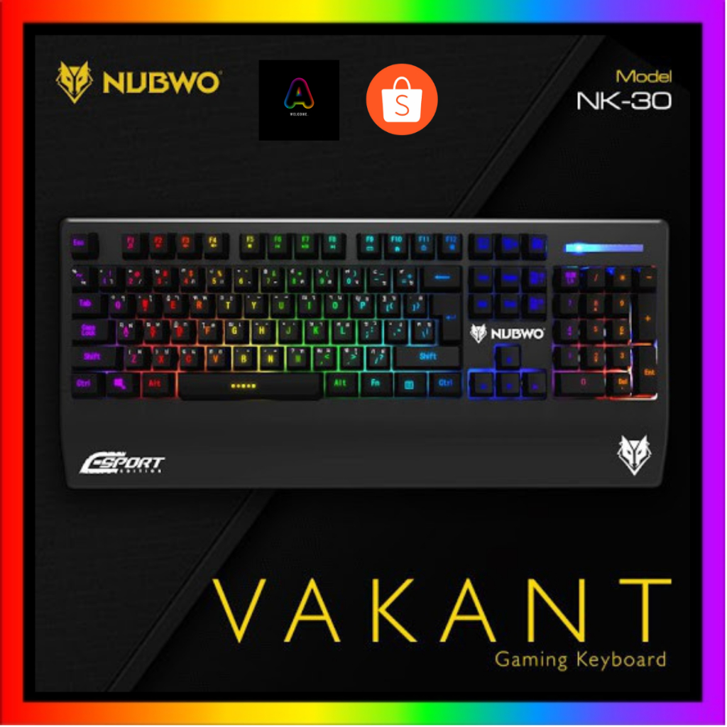 Ars55 [รับประกัน] คีบอร์ดเกมมิ่ง Nubwo VAKANT NK-30 Gaming Keyboard คี ...