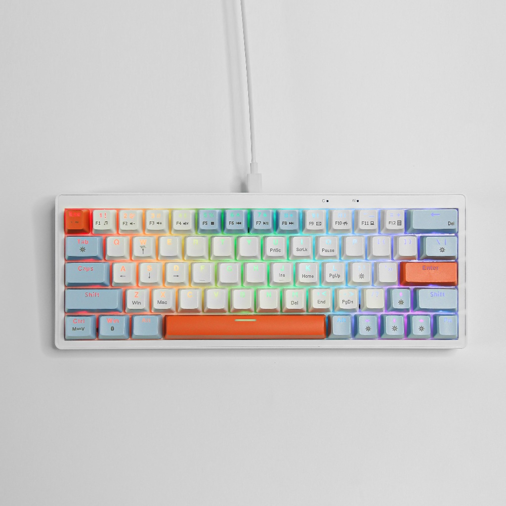 Zifriend ZA63pro Mechanical Keyboard 63ปุ่ม คีย์บอร์ดเกมมิ่ง คีย์บอร์ด ...