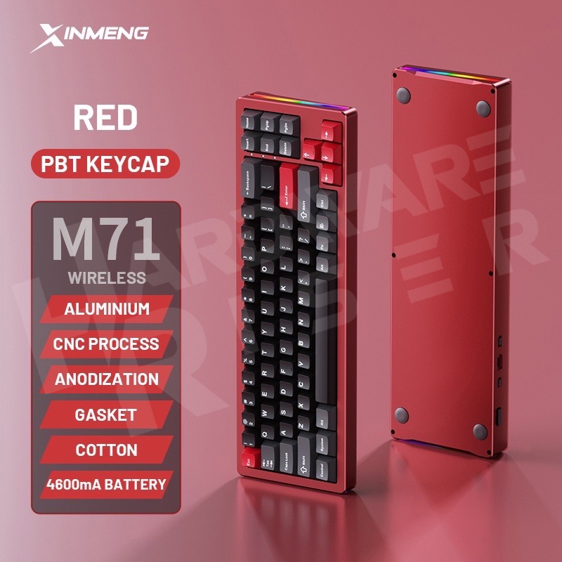 🔥 XINMENG - M71 Aluminum Alloy Keyboard - คีย์บอร์ดขนาด 68% คีย์บอร์ด ...