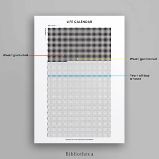 Life Calendar Poster โปสเตอร์ปฎิทินชีวิต / My Life in Weeks | Shopee ...