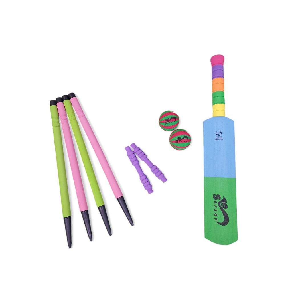 Safsof Cricket Bat คริกเก็ต ไม้คริกเก็ต ของเล่นเด็ก หุ้มยาง ปลอดภัย ...