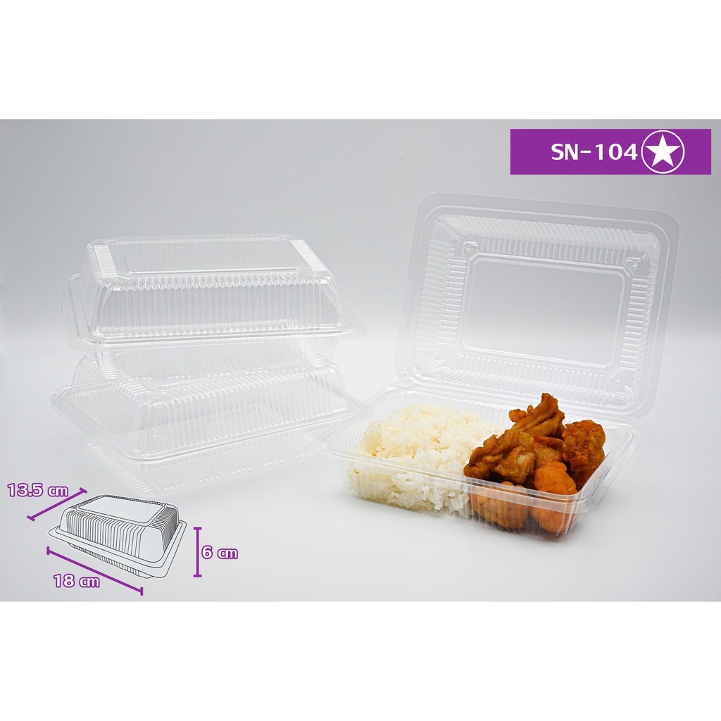 [ตราดาว] กล่องใส OPS - SN ทรงเหลี่ยม กล่องใส่อาหาร กล่องใส่ขนมต่างๆ | Shopee Thailand
