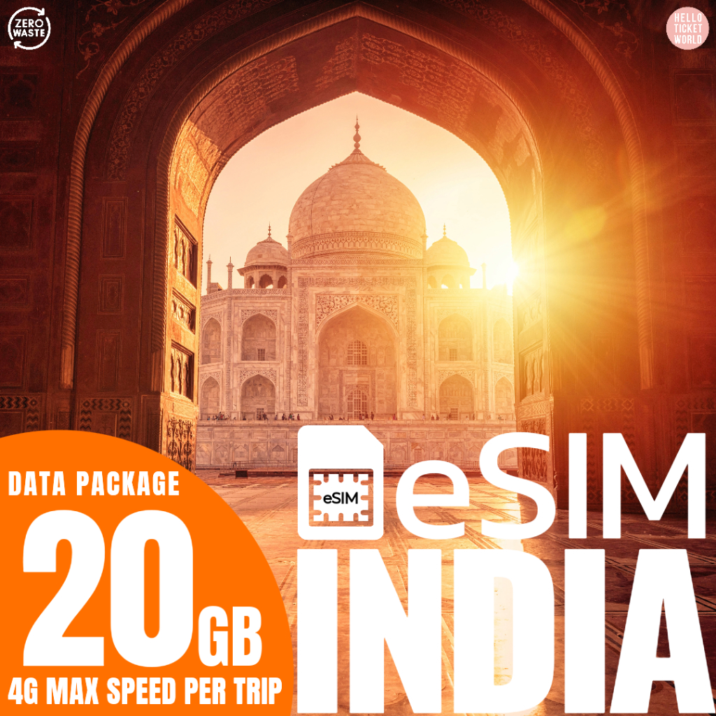eSIM INDIA อีซิมอินเดีย - ซิมท่องเที่ยวอินเดีย เน็ต4Gเต็มสปีด 1GB/2GBต่อวัน หรือเหมา5GB/10GB ...