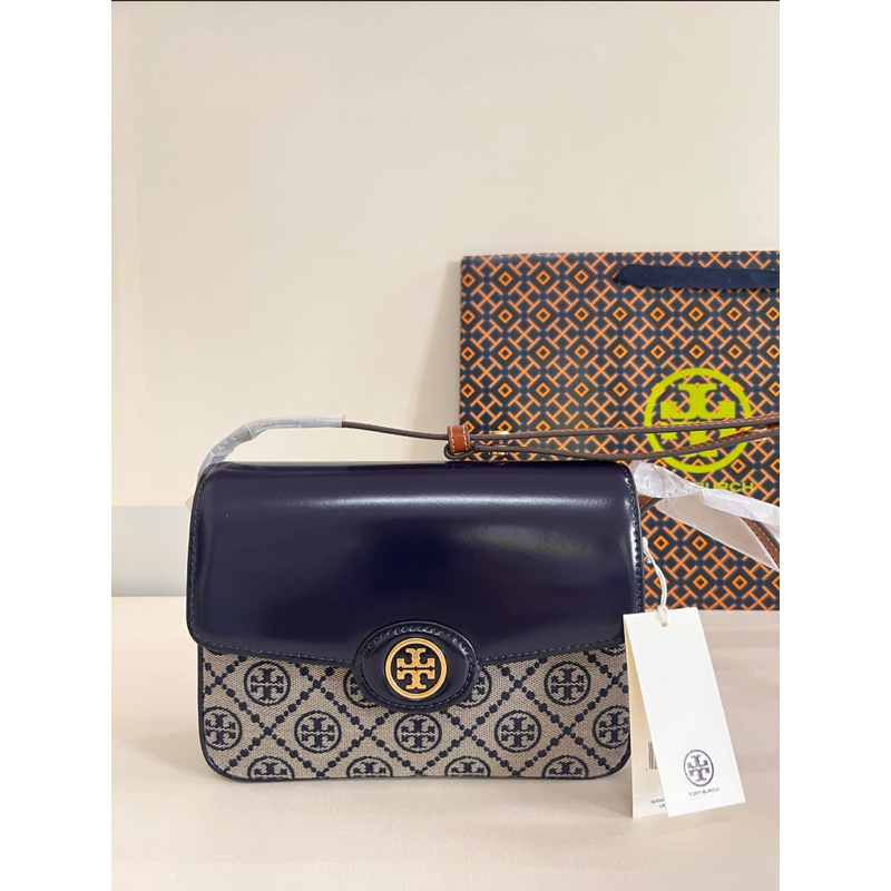 พร้อมส่ง [สด-ผ่อน]Tory Burch Robinson T Monogram Convertible Shoulder ...
