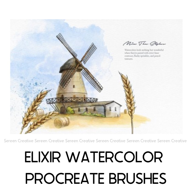 P206 Elixir Watercolor Procreate Brushes | Shopee Thailand