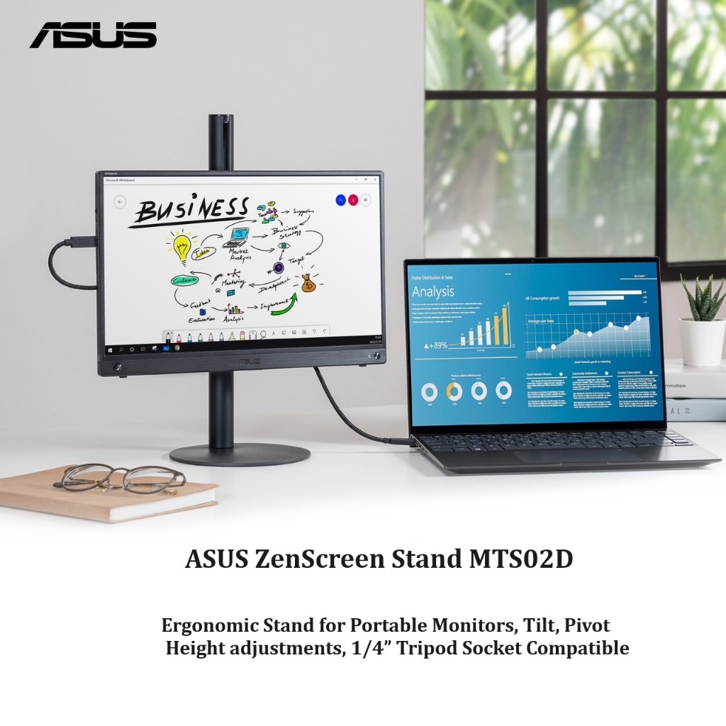 ASUS ZenScreen Stand MTS02D - Ergonomic Stand for Portable Monitors ...