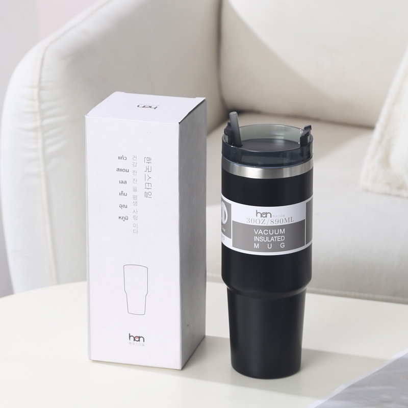 HAN แก้วเก็บความเย็น 30oz 890ml สแตนเลสแท้ รับประกันไอน้ำไม่เกาะแก้ว ขนาด 30ออนซ์ พร้อมส่งจากไทย ...