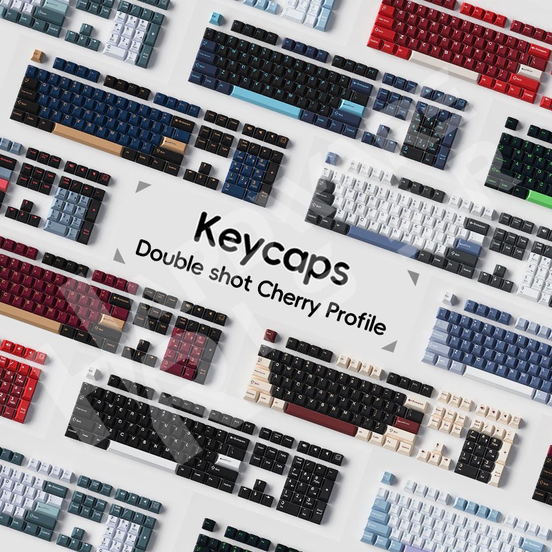 🔥 Keycap Set - ABS / PBT Double Shot / Cherry Profile - คีย์แคปภาษาไทย ...