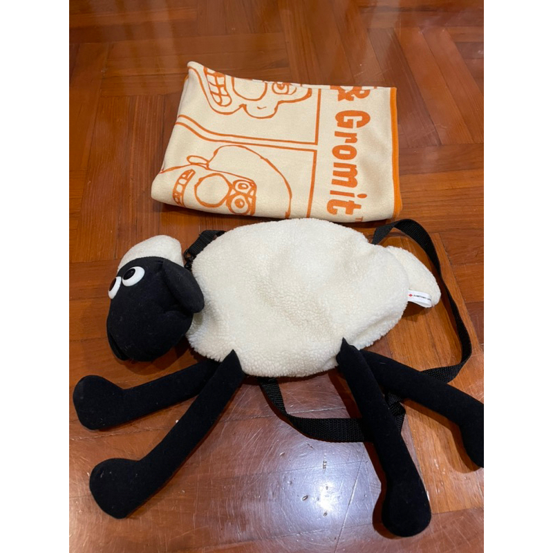 ผ้าห่ม เนื้อสำลี พร้อม กระเป๋าพกพา แกะชอน งานสะสม Shaun the sheep ...
