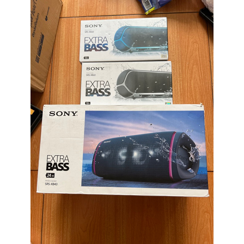 SONY SRS-XB22 (EXTRA BASS)& Sony SRS-XB43 Portable BLUETOOTH® Speaker ...