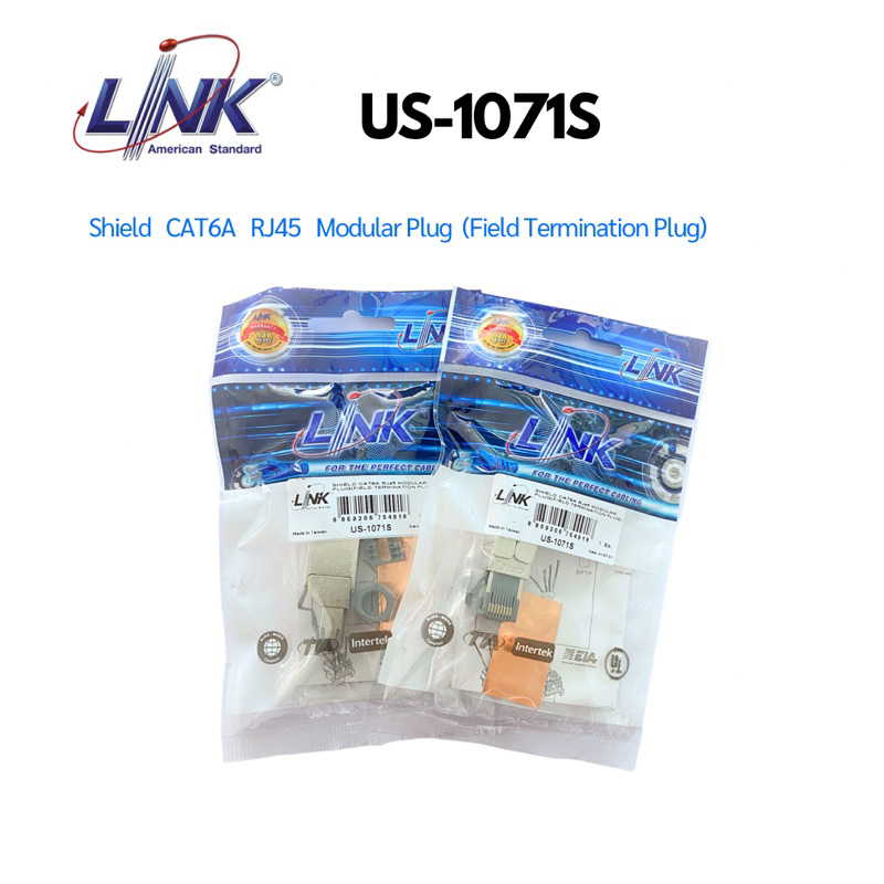 หัวแลนตัวผู้ LINK US-1071S Shield CAT6A RJ45 Modular Plug (Field ...