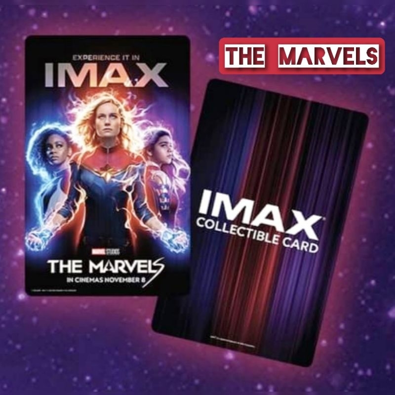 (บัตรแข็ง) โรง IMax The Marvels บัตรสะสม Collectible Card ขนาด 5.4x8.5 ...