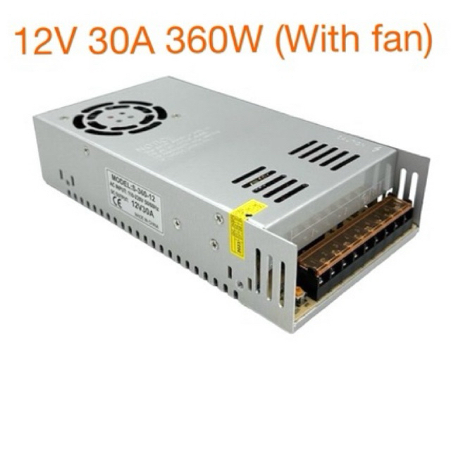 Switching Power Supply 12V 30A 360W (With fan) สวิตชิ่งเพาเวอร์ซัพพลาย ...