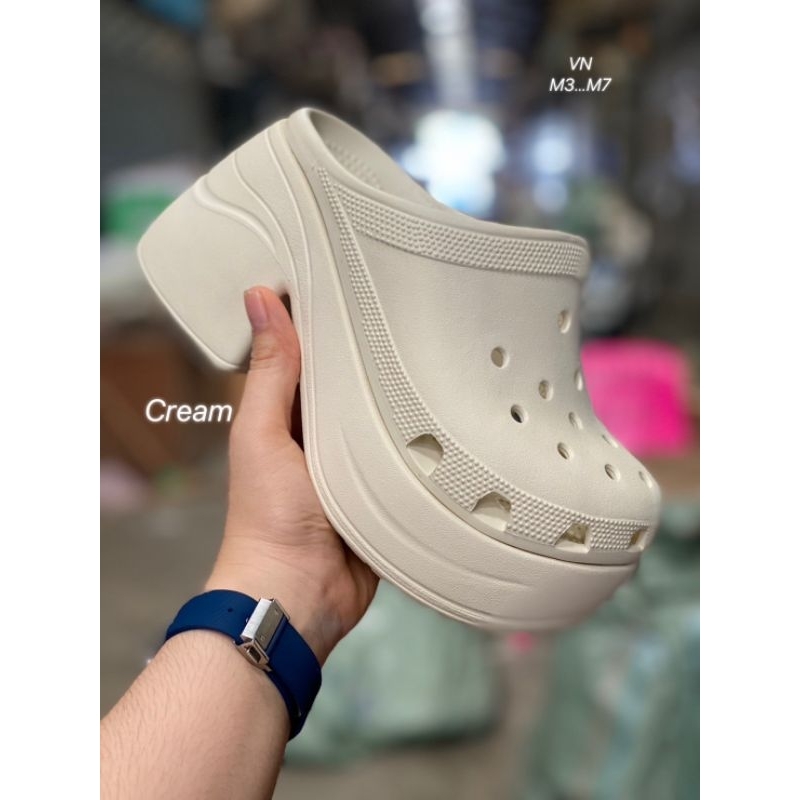 รุ่นใหม่!!รองเท้าแตะส้นสูง crocsใส่ผู้หญิงW5-W9สู่สูง9cm | Shopee Thailand
