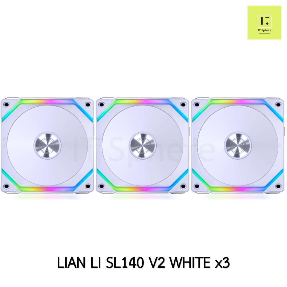 140MM LIAN LI SL140 V2 RGB BLACK WHITE สีขาว สีดำ 1ตัว Fan case fancase ...