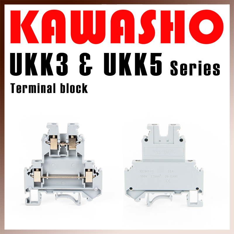Terminal UKK3 , UKK5 เทอร์มินอล สีเทา UK Terminal Block "KAWASHO ...