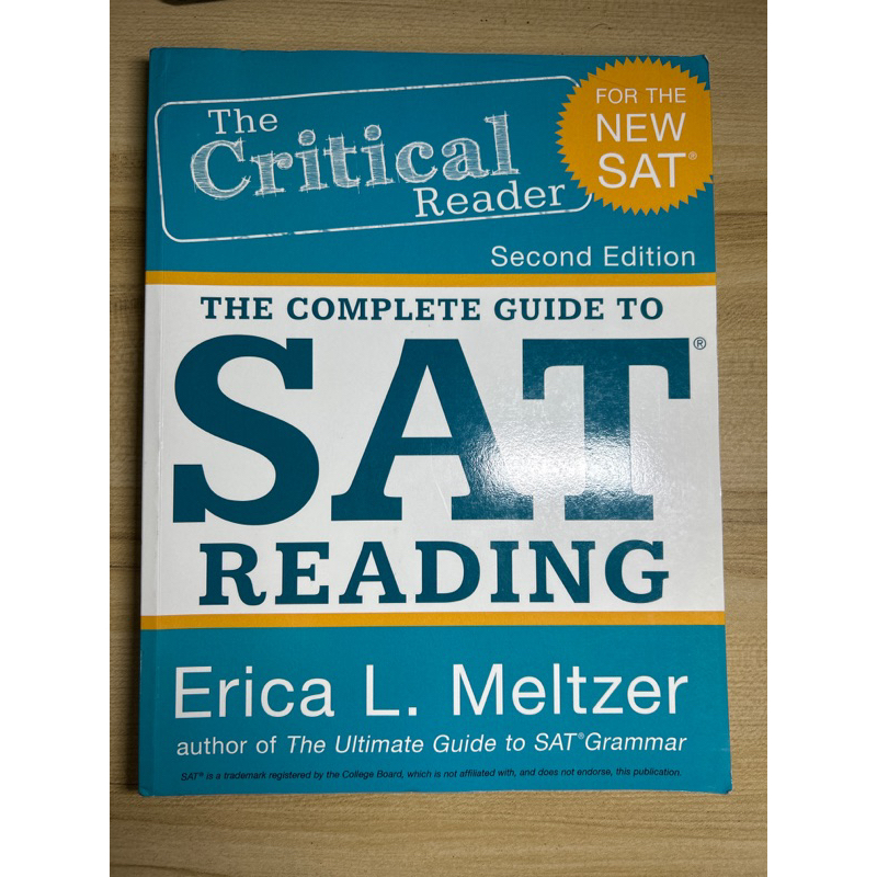 หนังสือ the critical reader the complete to guide to SAT reading มีขีด ...