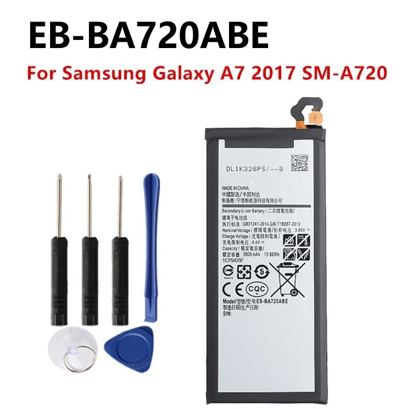 แบตเตอรี่ EB-BA720ABE สำหรับ Samsung Galaxy A7รุ่น2017 A720 SM-A720 ...