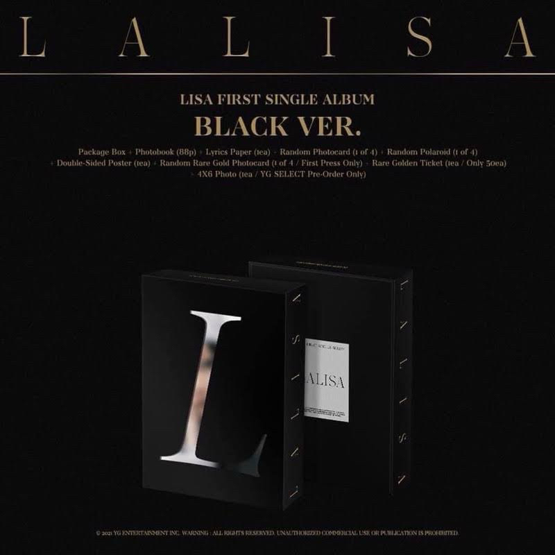 LISA FIRST SINGLE ALBUM LALISA BLACK VER. | Shopee Thailand