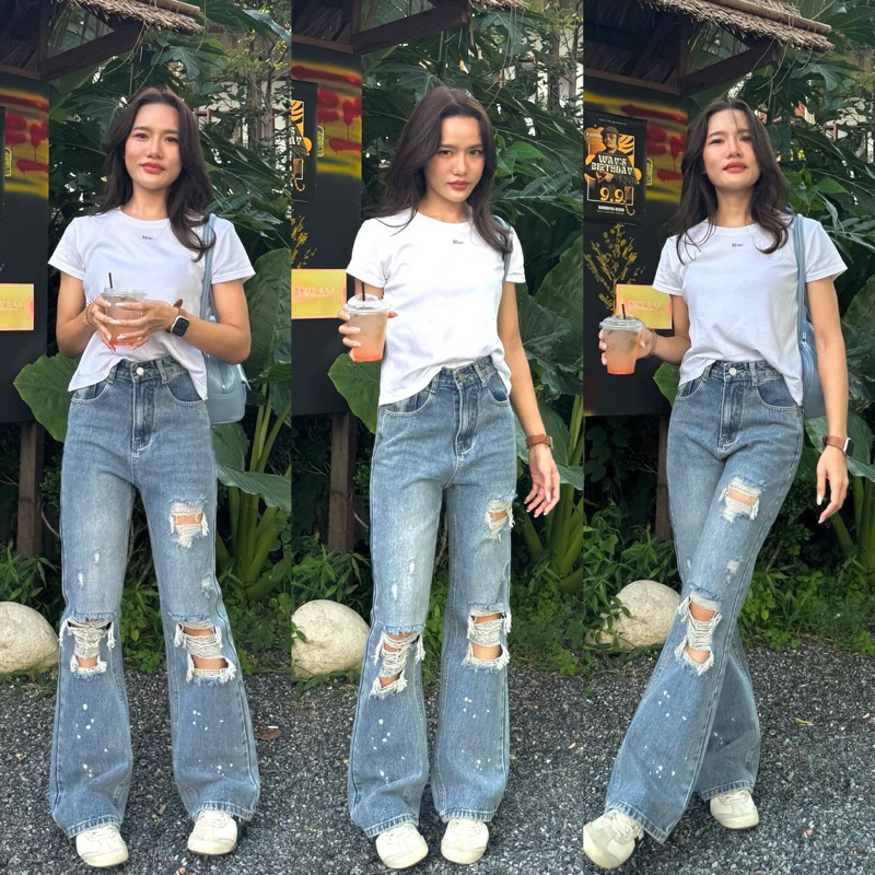 [ลดเหลือ 532.- โค้ด “SIAW7SI"]กางเกงยีนส์ BAVE 51399 ทรงกระบอก ปลายขา ...