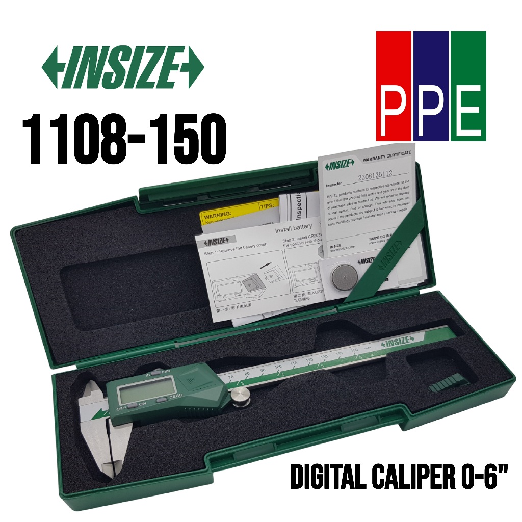 1108-150 [INSIZE] เครื่องวัดเวอร์เนียดิจิตอล 150mm. Digital Vernier 6 ...